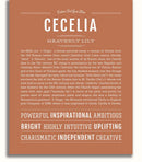 Cecelia | Name Art Print – Name Stories