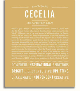 Cecelia | Name Art Print – Name Stories
