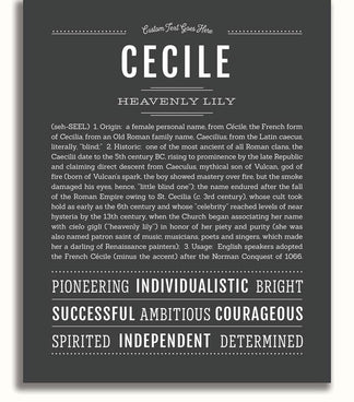 Cecile | Name Art Print – Name Stories