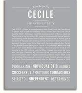 Cecile | Name Art Print – Name Stories