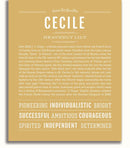 Cecile | Name Art Print – Name Stories