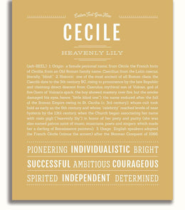 Cecile | Name Art Print – Name Stories