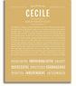 Cecile Personalized Name Meaning Art Prints – Name Stories