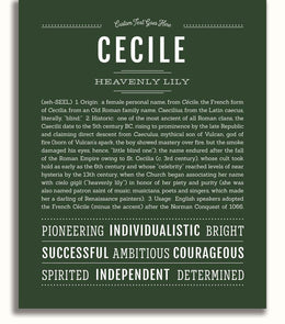Cecile | Name Art Print – Name Stories