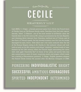 Cecile | Name Art Print – Name Stories