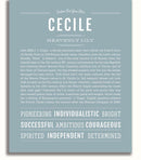 Cecile | Name Art Print – Name Stories