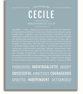 Cecile | Name Art Print – Name Stories