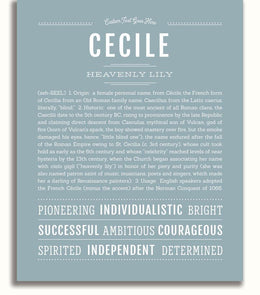 Cecile | Name Art Print – Name Stories