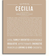 Cecilia | Name Art Print – Name Stories