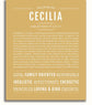 Cecilia Personalized Name Meaning Art Prints – Name Stories