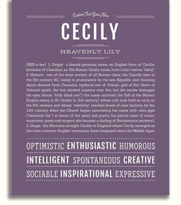 Cecily | Name Art Print – Name Stories