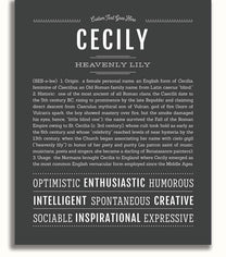 Cecily | Name Art Print – Name Stories
