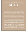 Cecily | Name Art Print – Name Stories