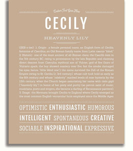 Cecily | Name Art Print – Name Stories