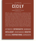 Cecily | Name Art Print – Name Stories