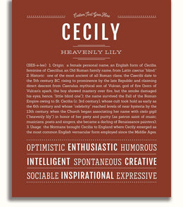 Cecily | Name Art Print – Name Stories