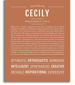 Cecily | Name Art Print – Name Stories