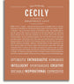 Cecily | Name Art Print – Name Stories