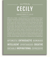 Cecily | Name Art Print – Name Stories