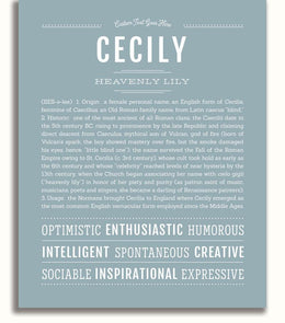 Cecily | Name Art Print – Name Stories