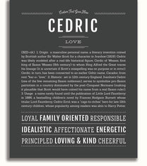 Cedric | Name Art Print – Name Stories