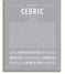 Cedric | Name Art Print – Name Stories