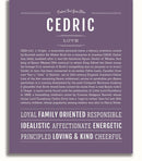 Cedric | Name Art Print – Name Stories