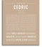 Cedric | Name Art Print – Name Stories
