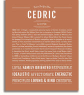 Cedric | Name Art Print – Name Stories