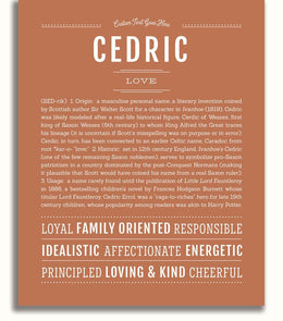 Cedric | Name Art Print – Name Stories