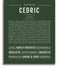 Cedric Personalized Name Meaning Art Prints – Name Stories