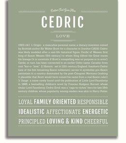Cedric | Name Art Print – Name Stories