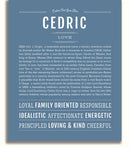 Cedric | Name Art Print – Name Stories