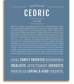 Cedric | Name Art Print – Name Stories