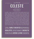 Celeste | Name Art Print – Name Stories
