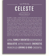 Celeste | Name Art Print – Name Stories