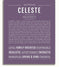 Celeste Personalized Name Meaning Art Prints – Name Stories