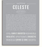 Celeste Personalized Name Meaning Art Prints – Name Stories
