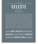 Celeste | Name Art Print – Name Stories