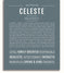 Celeste Personalized Name Meaning Art Prints – Name Stories