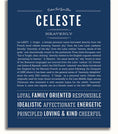 Celeste | Name Art Print – Name Stories