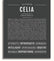 Celia Personalized Name Meaning Art Prints – Name Stories