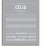 Celia Personalized Name Meaning Art Prints – Name Stories