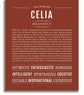 Celia | Name Art Print – Name Stories