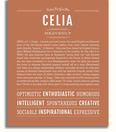 Celia Personalized Name Meaning Art Prints – Name Stories
