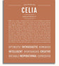 Celia Personalized Name Meaning Art Prints – Name Stories