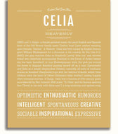 Celia Personalized Name Meaning Art Prints – Name Stories