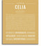 Celia Personalized Name Meaning Art Prints – Name Stories