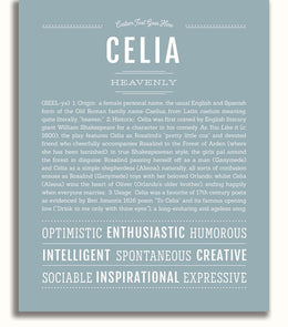 Celia | Name Art Print – Name Stories