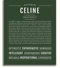 Celine Personalized Name Meaning Art Prints – Name Stories